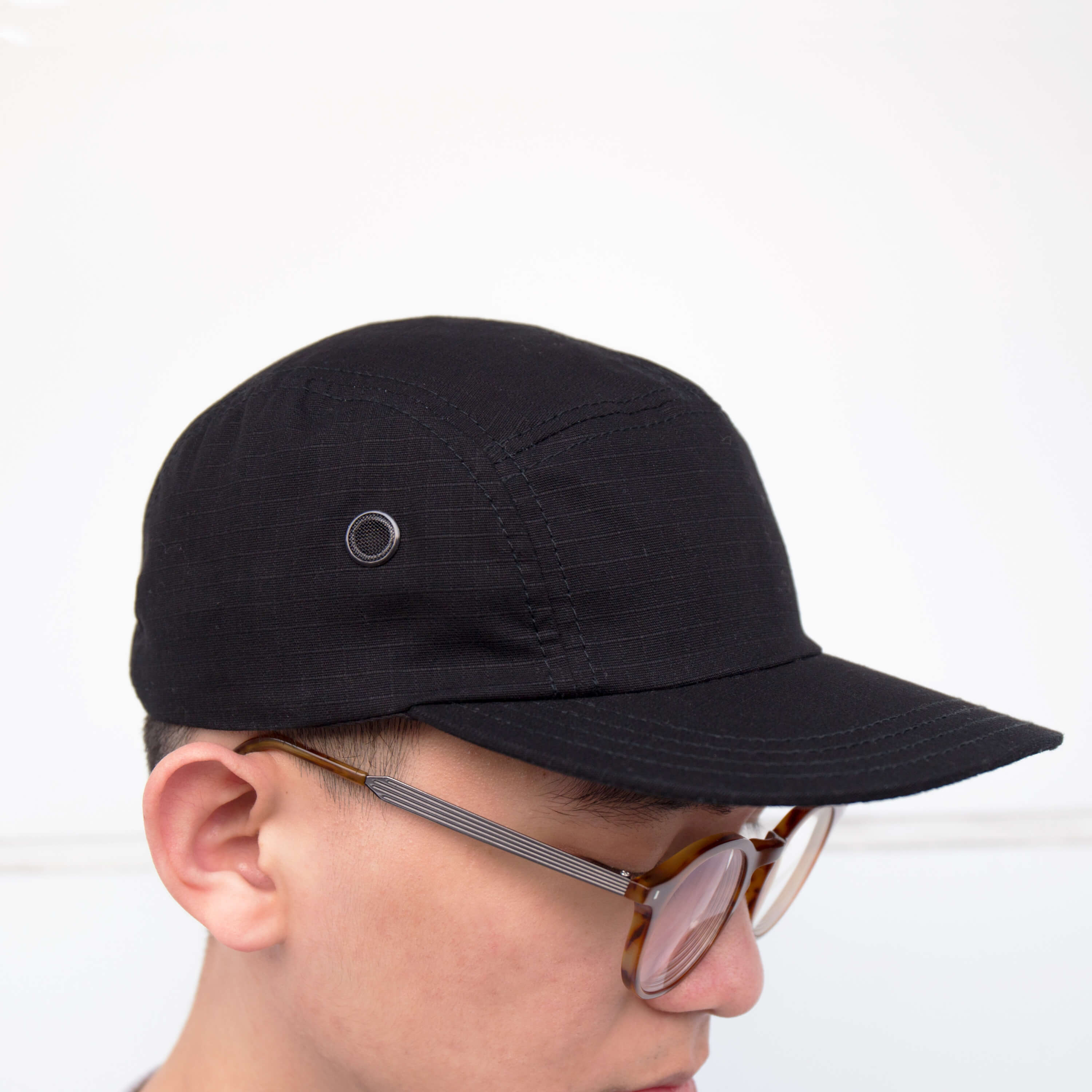 RIP-STOP COTTON CAMP CAP / BLACK - WEARCOME